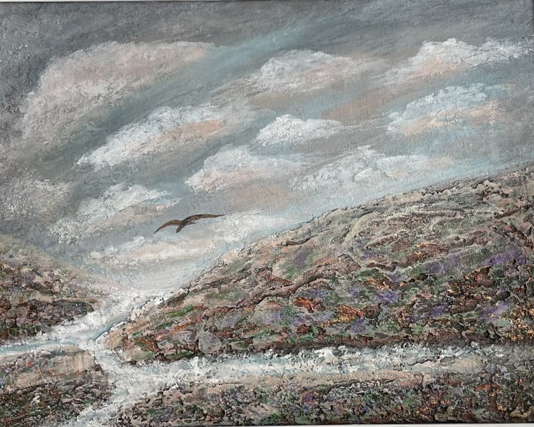 Flight to New Lands: Expanding Visions Painting by Olena Fishbeyn