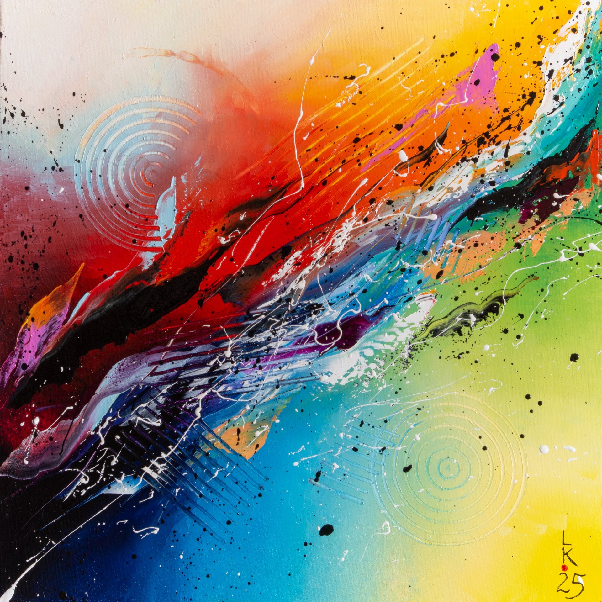 Color Explosion Painting by Liubov Kuptsova