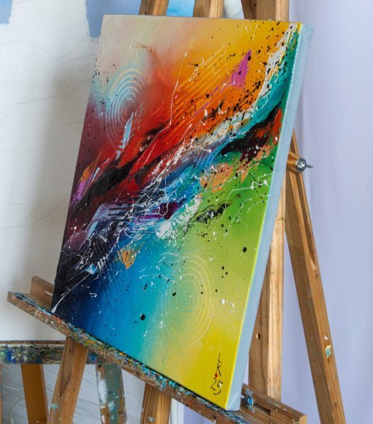 Color Explosion Painting by Liubov Kuptsova