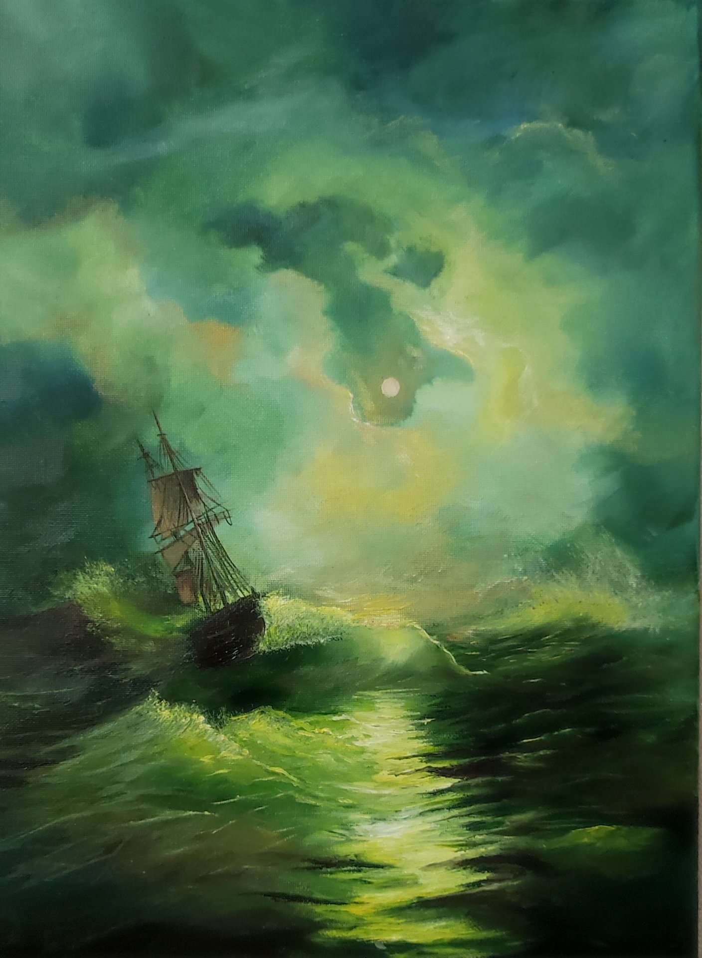 Raging sea Painting by Arsen Davtyan - Jose Art Gallery