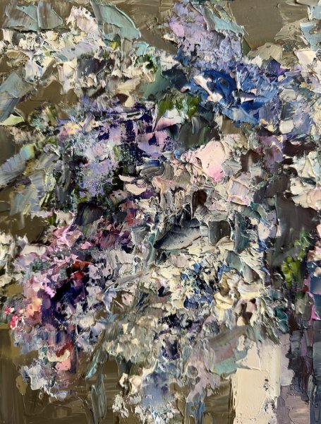 Spring Symphony of Lilac Painting by Oleg Sharapanovsky