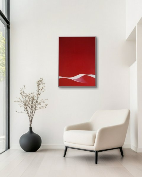 Red Response 2 Painting by Veronika Obushikhina