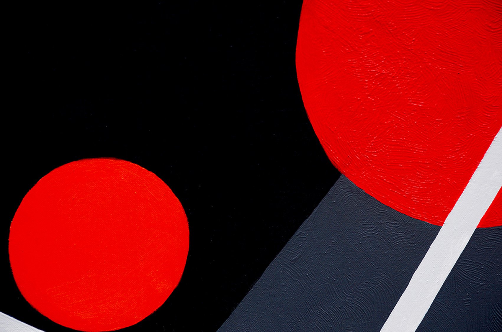 Two red circles Painting by igor Matviyenko - Jose Art Gallery