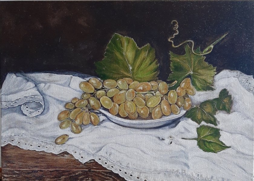 Bunch of Grapes: Still Life Painting by YS