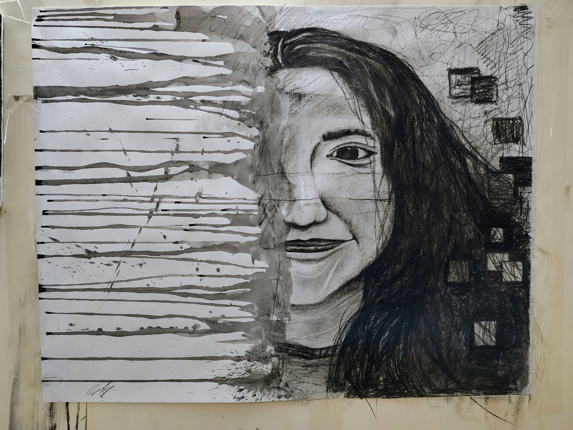 The enchanted flow Drawing - Parag Kalita - Jose Art Gallery