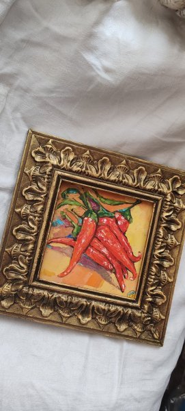 Chili Pepper Oi painting Painting by Alina Skorokhod