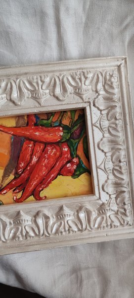 Chili Pepper Oi painting Painting by Alina Skorokhod