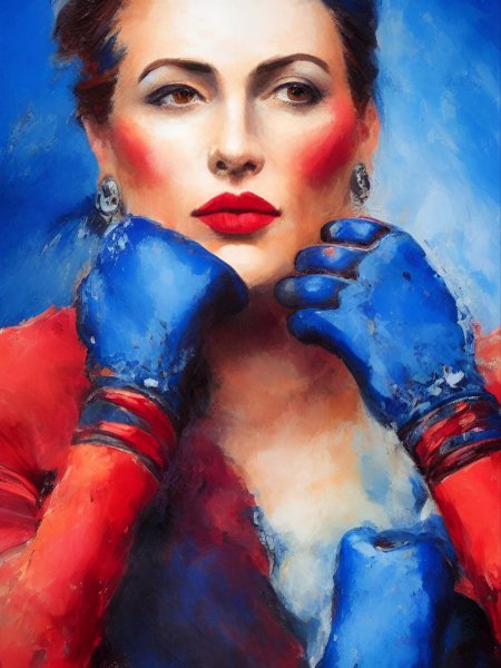 Boxing Warrior: Fashion Resilience Digital Art - MeaHau