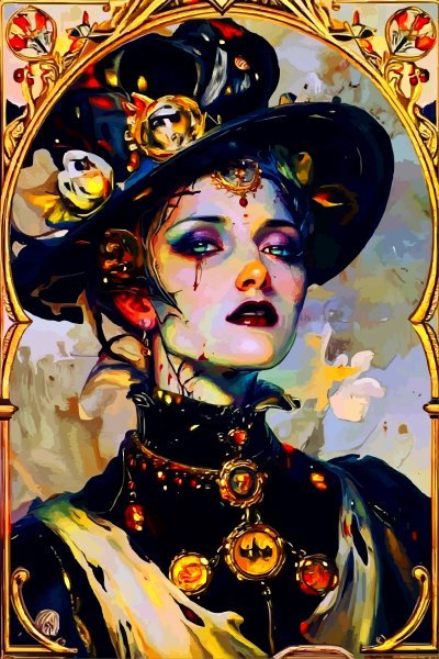 Crimson Whisper: Gothic Elegance Digital Art - Viktor Levchenko