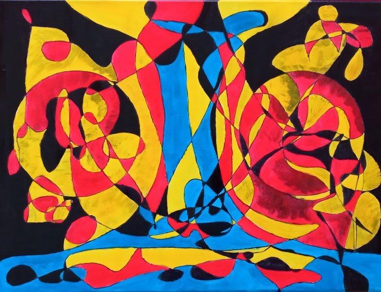 Abstract Reflections Modern Myth Painting by MeaHau