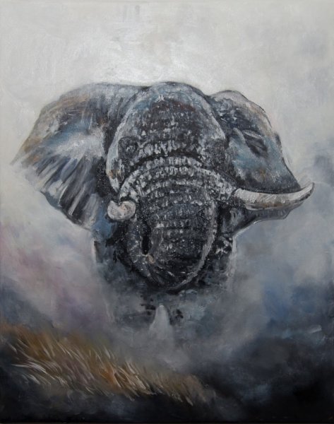 Elephant: Power and Peace Painting by Olga Yanovska