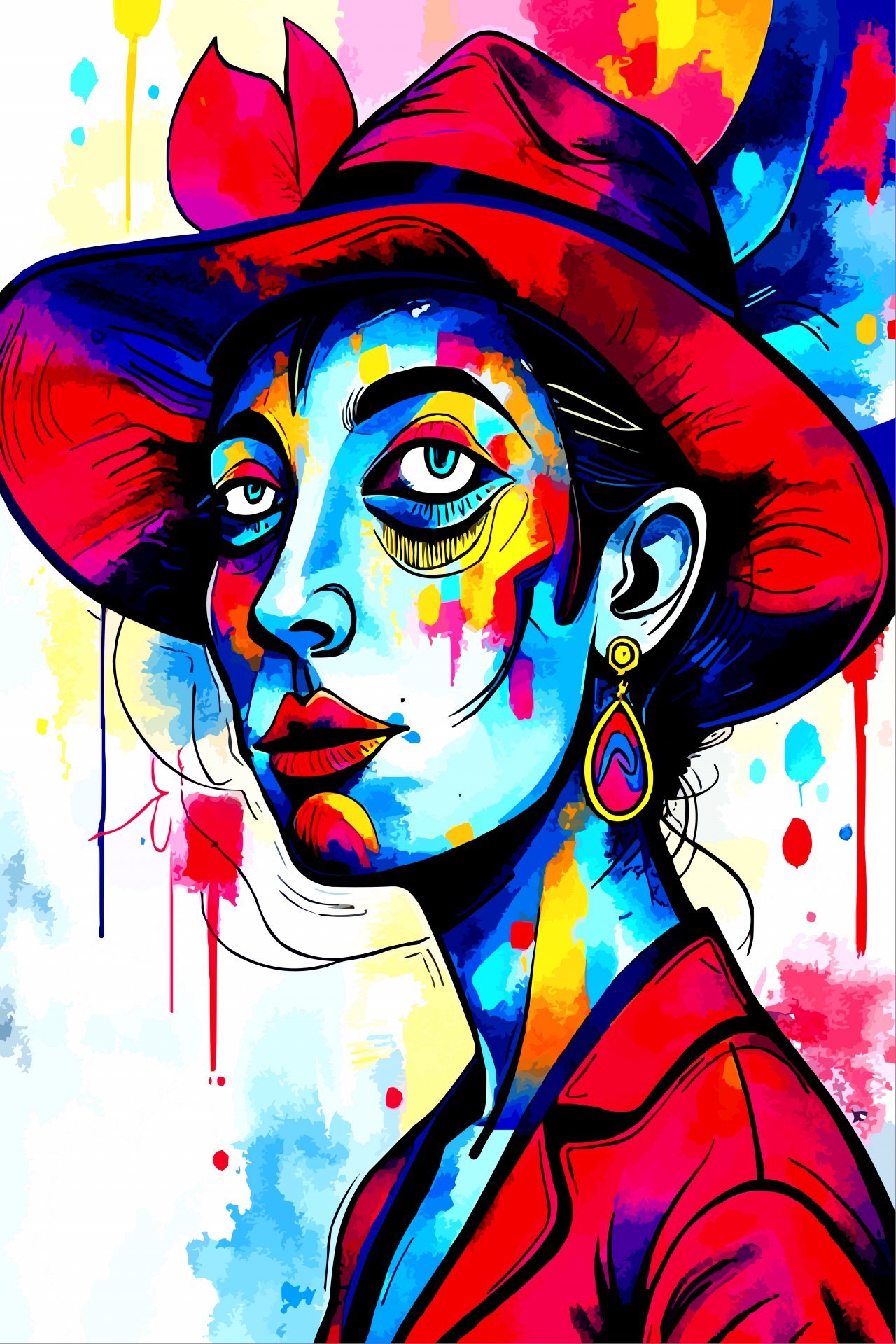 Pop Art Diva in Colors Digital Art - Viktor Levchenko