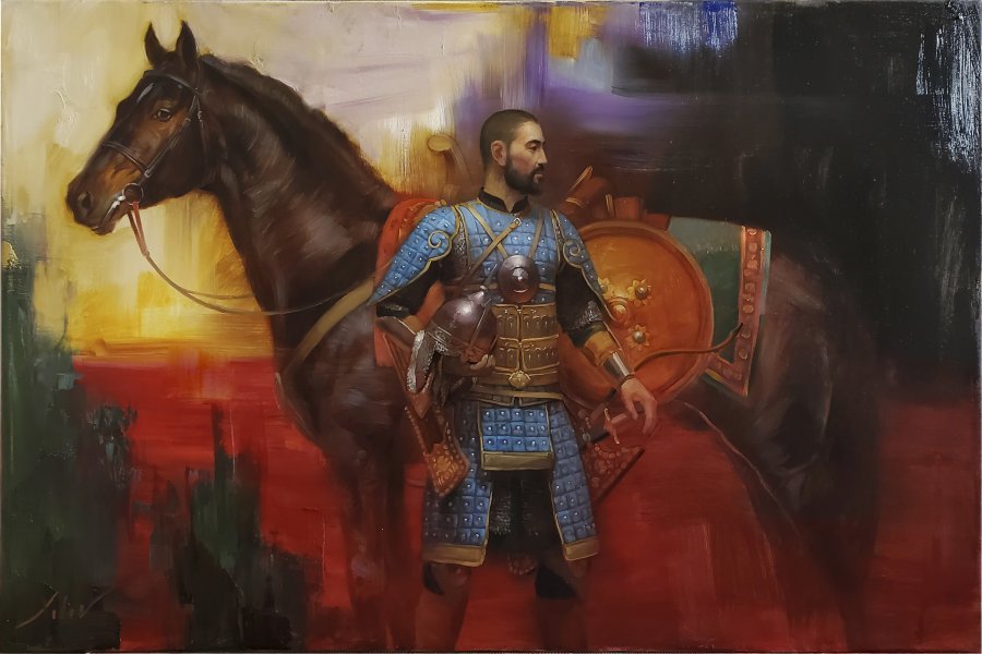 Warrior Drawing - Masud Kholov - Jose Art Gallery