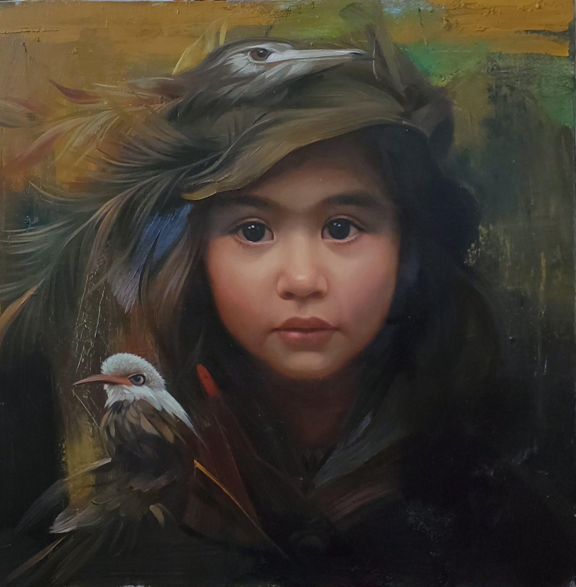 Bird Spirit Painting by Masud Kholov - Jose Art Gallery