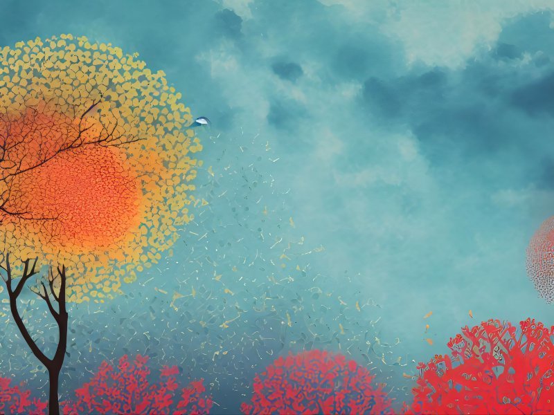 Autumn Time: Nature's Magical Hues Painting by MeaHau