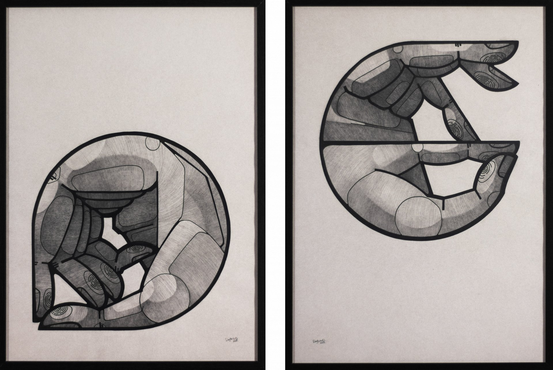 Balance is not symmetry Drawing - Pavlo Dmyterko