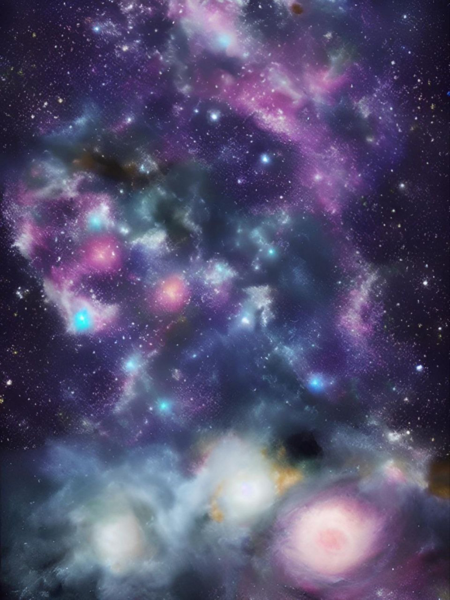 Starry Cosmos Wonders Painting by MeaHau - Jose Art Gallery
