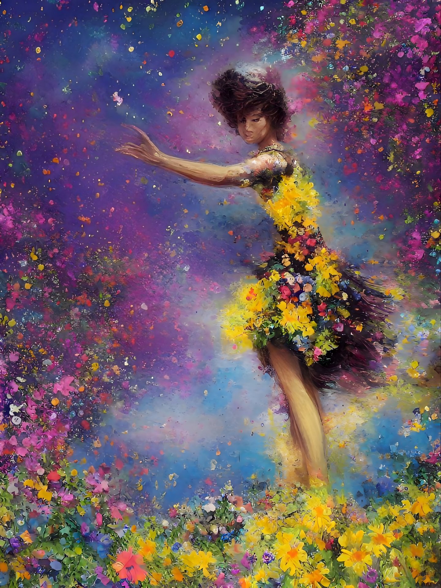 Light's Dance in Night Sky Digital Art - MeaHau