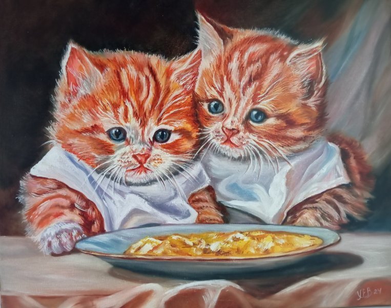 Breakfast for Two: Moments of Peace Painting by Elena Kheveleva