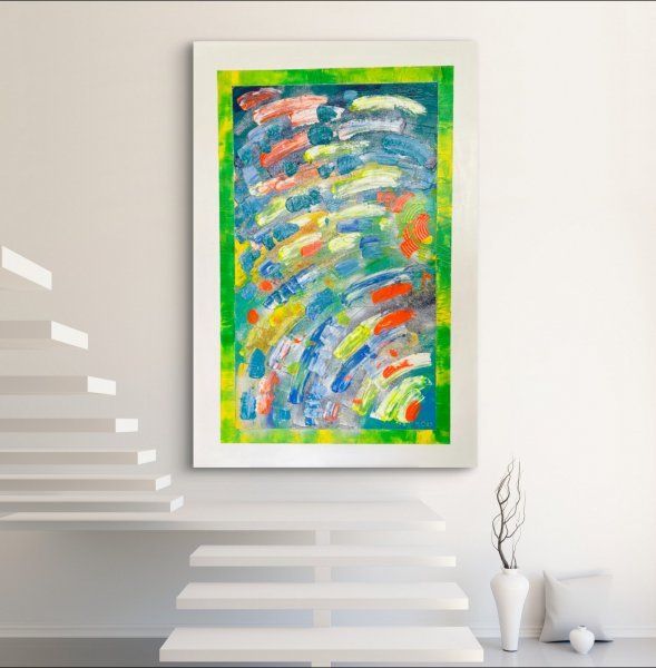 Meteorite of Wishes: Abstract Dreams Painting by Vladilena Cherednichenko