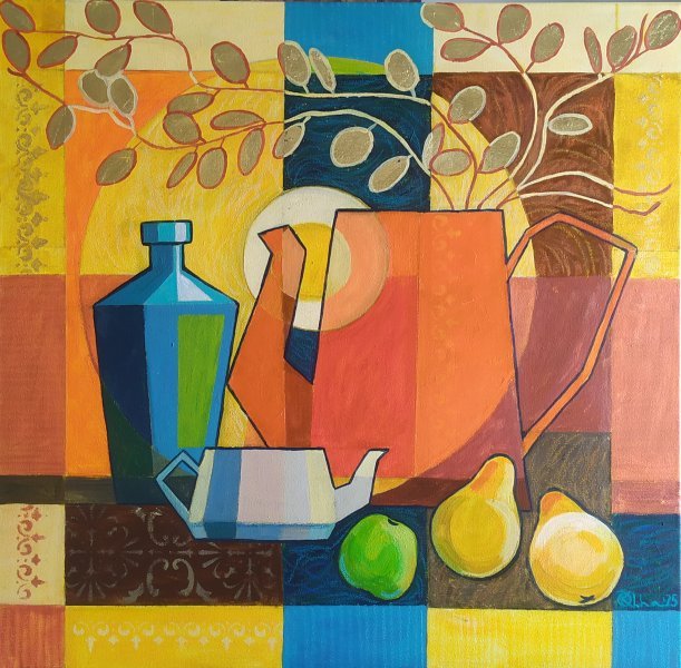 Decorative still life Painting by KOlha - Jose Art Gallery