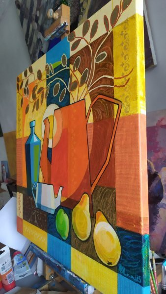 Decorative still life Painting by KOlha - Jose Art Gallery