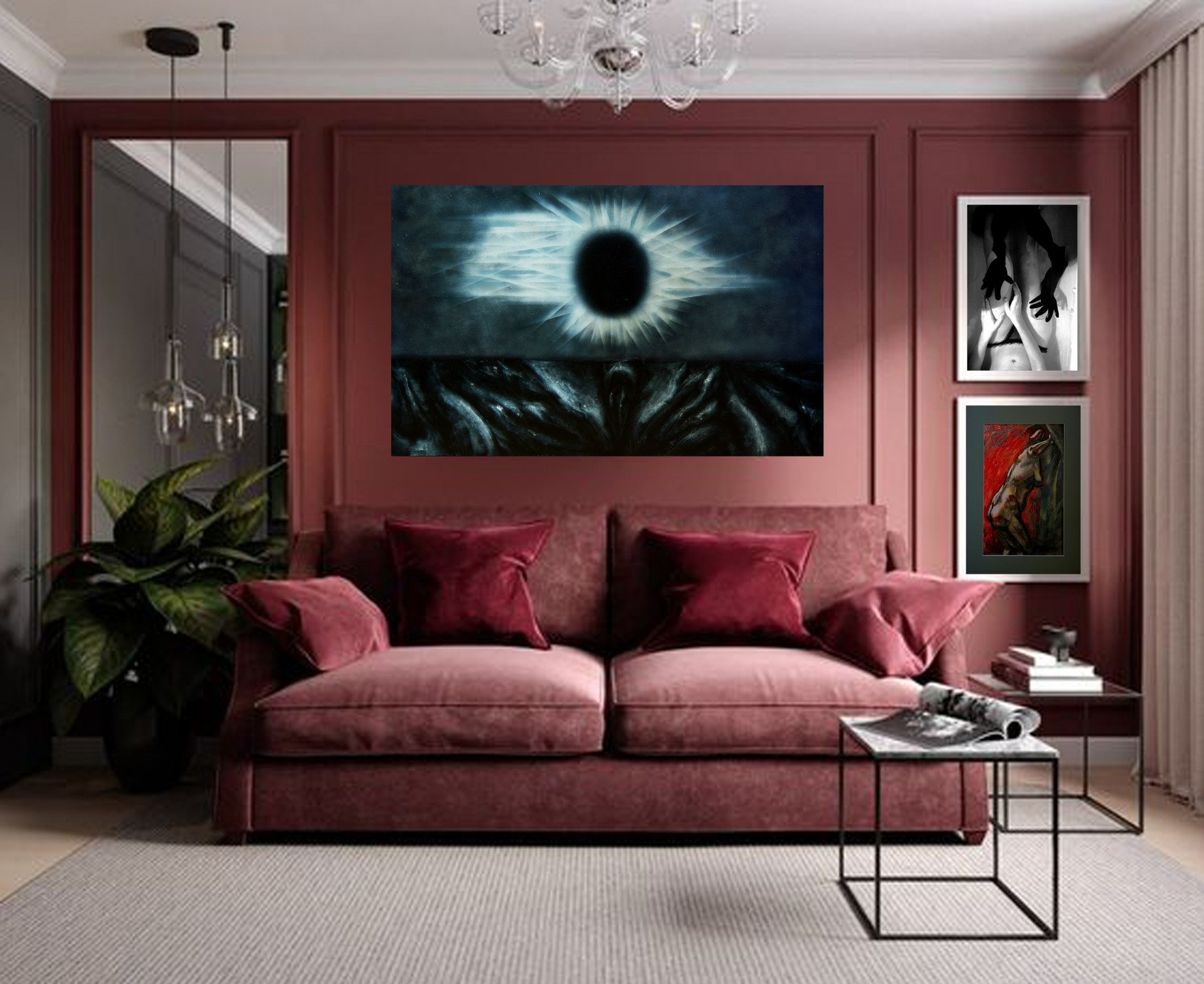 Solar eclipse Painting by Mariia Drozdova - Jose Art Gallery