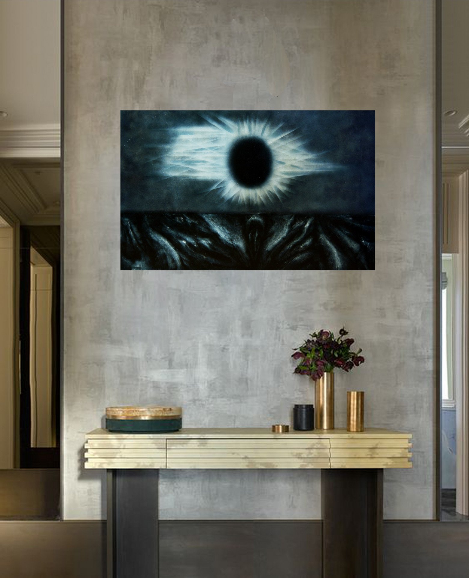 Solar eclipse Painting by Mariia Drozdova - Jose Art Gallery