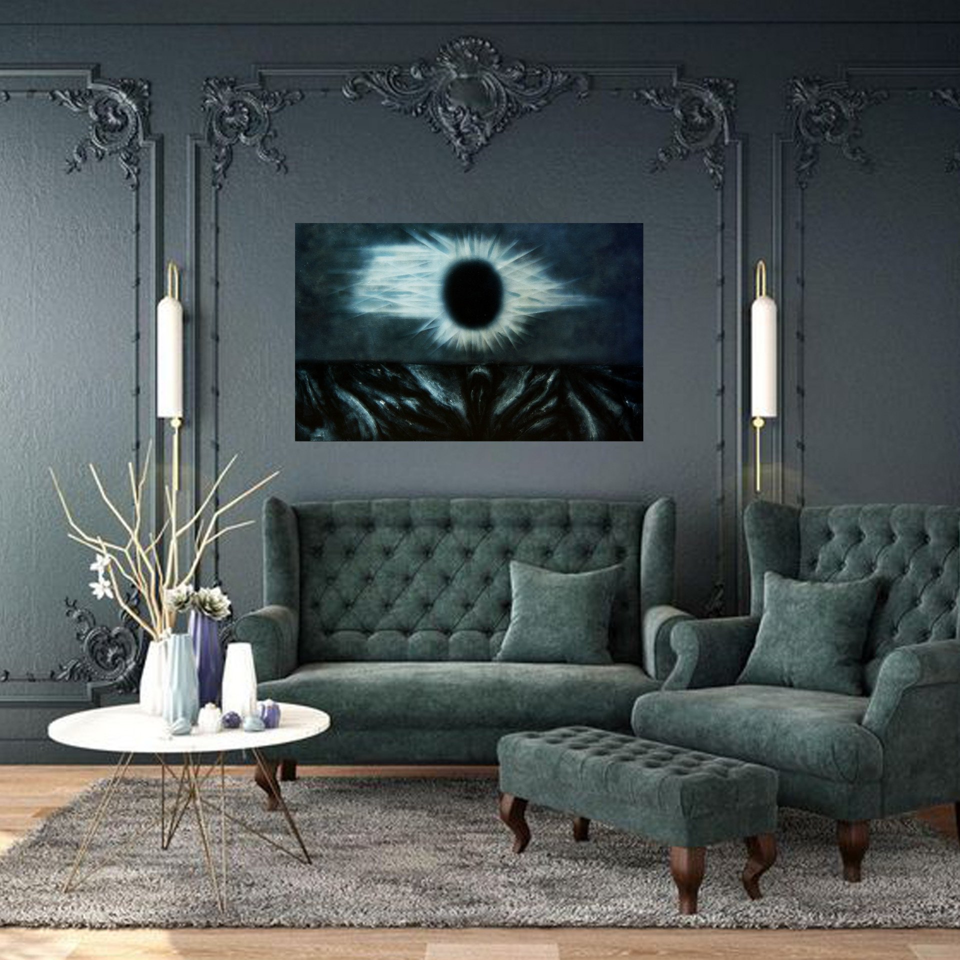 Solar eclipse Painting by Mariia Drozdova - Jose Art Gallery