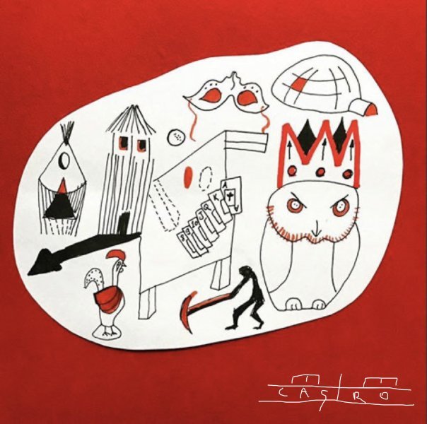 Hyper modernist owl Drawing - Marcelo Maria de Castro