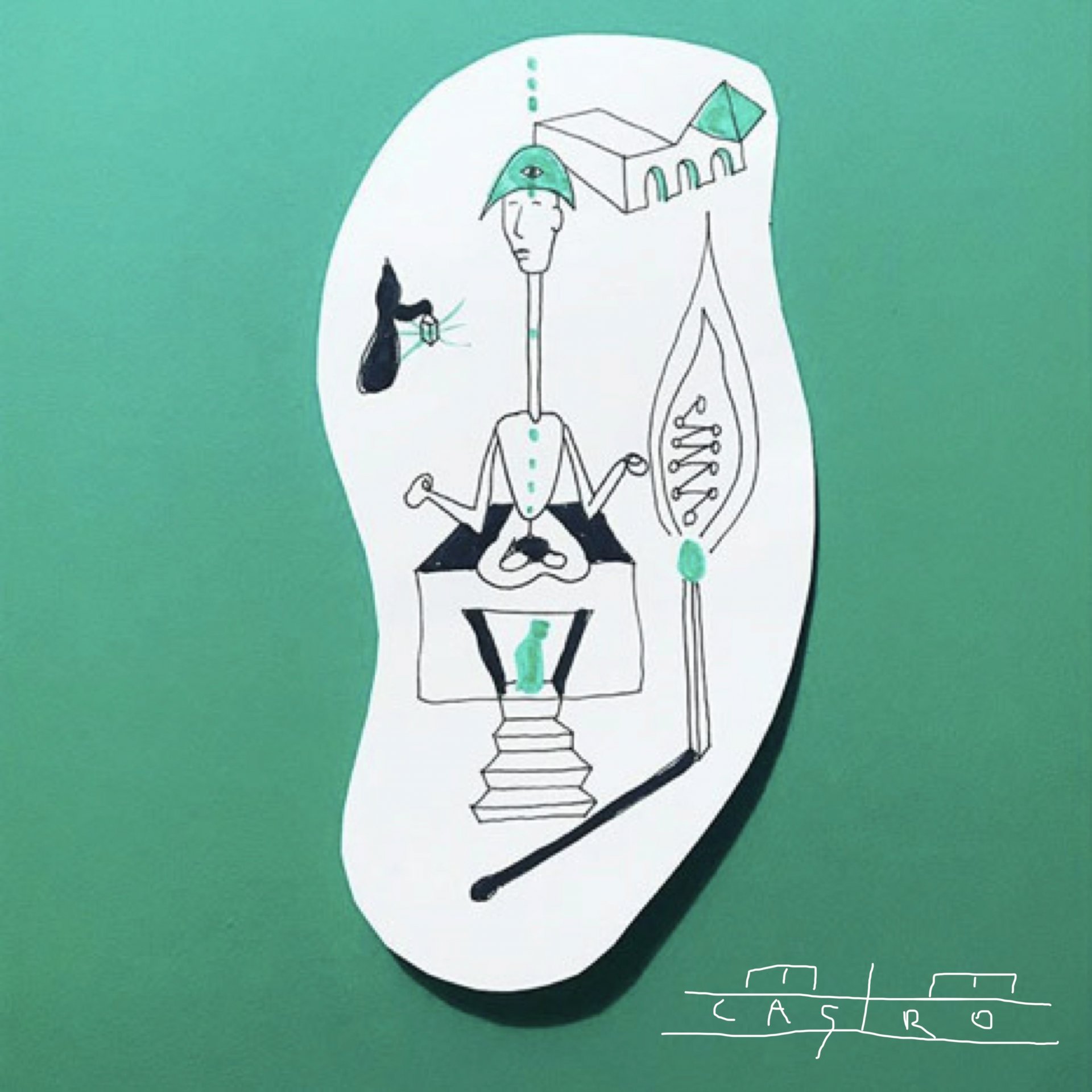 Transcendental meditation Painting by Marcelo Maria de Castro