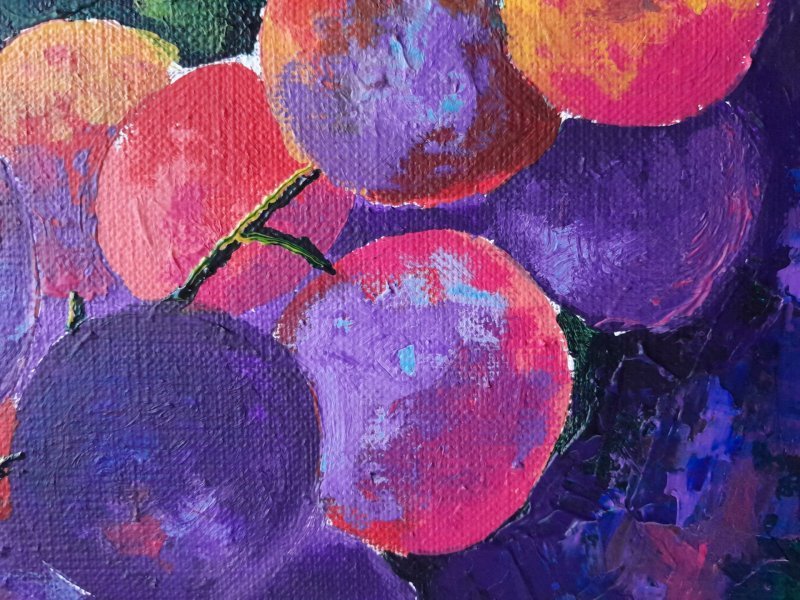 Acrylic painting Grapes Painting by Anton Zapotochny(Dovzhenko)