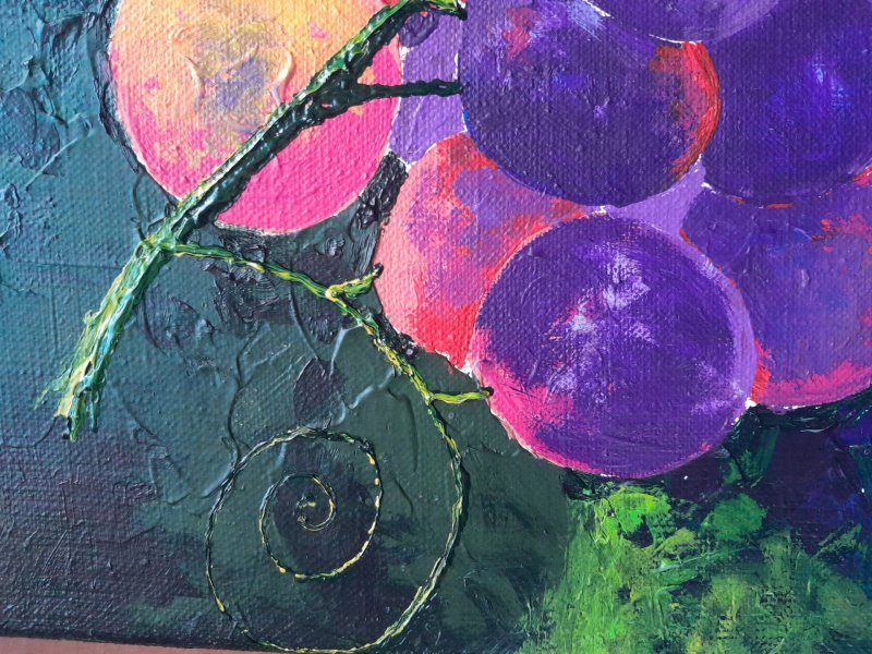 Acrylic painting Grapes Painting by Anton Zapotochny(Dovzhenko)