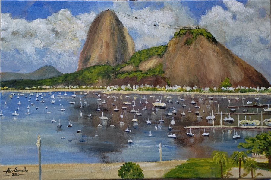 Sugarloaf Mountain - Rio de Janeiro Painting by Alex Carvalho