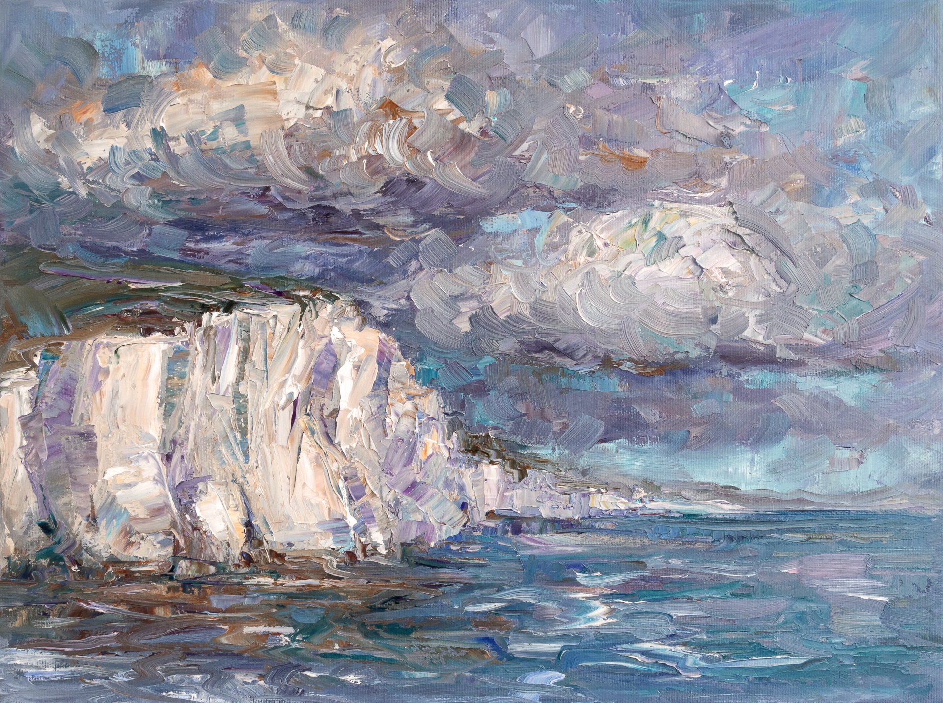 Cliffs Of Dover Painting by Adrienn Pécsek