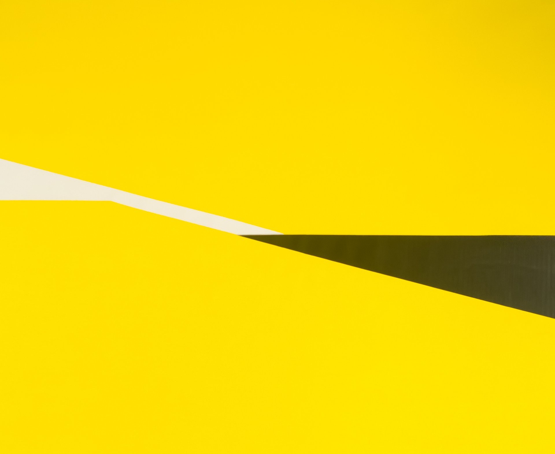 Yellow Cut Painting by Veronika Obushikhina