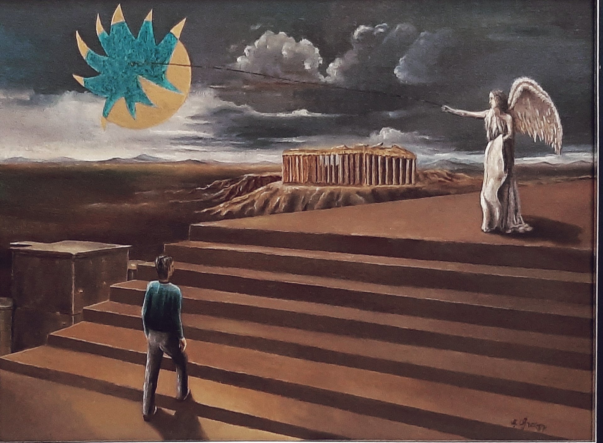 The Keeper of Kronos: Surreal Landscapes Painting by Giovanni Primo Greco