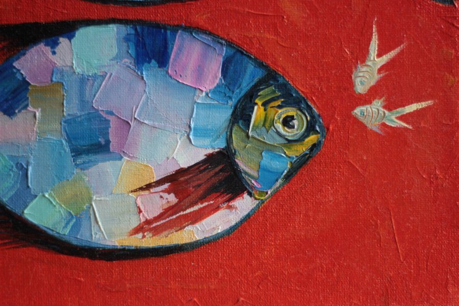 A pair of fish Drawing - Tetiana Kushnirova