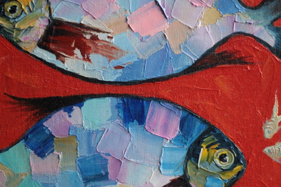 A pair of fish Drawing - Tetiana Kushnirova