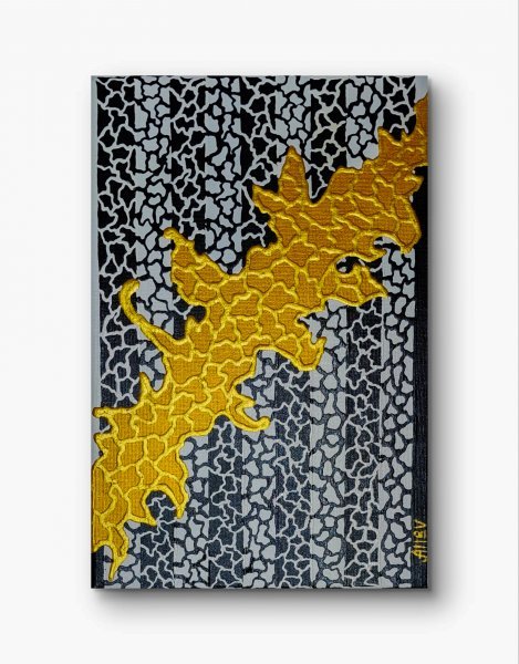 Golden Inversion Painting by Janna Kravcova