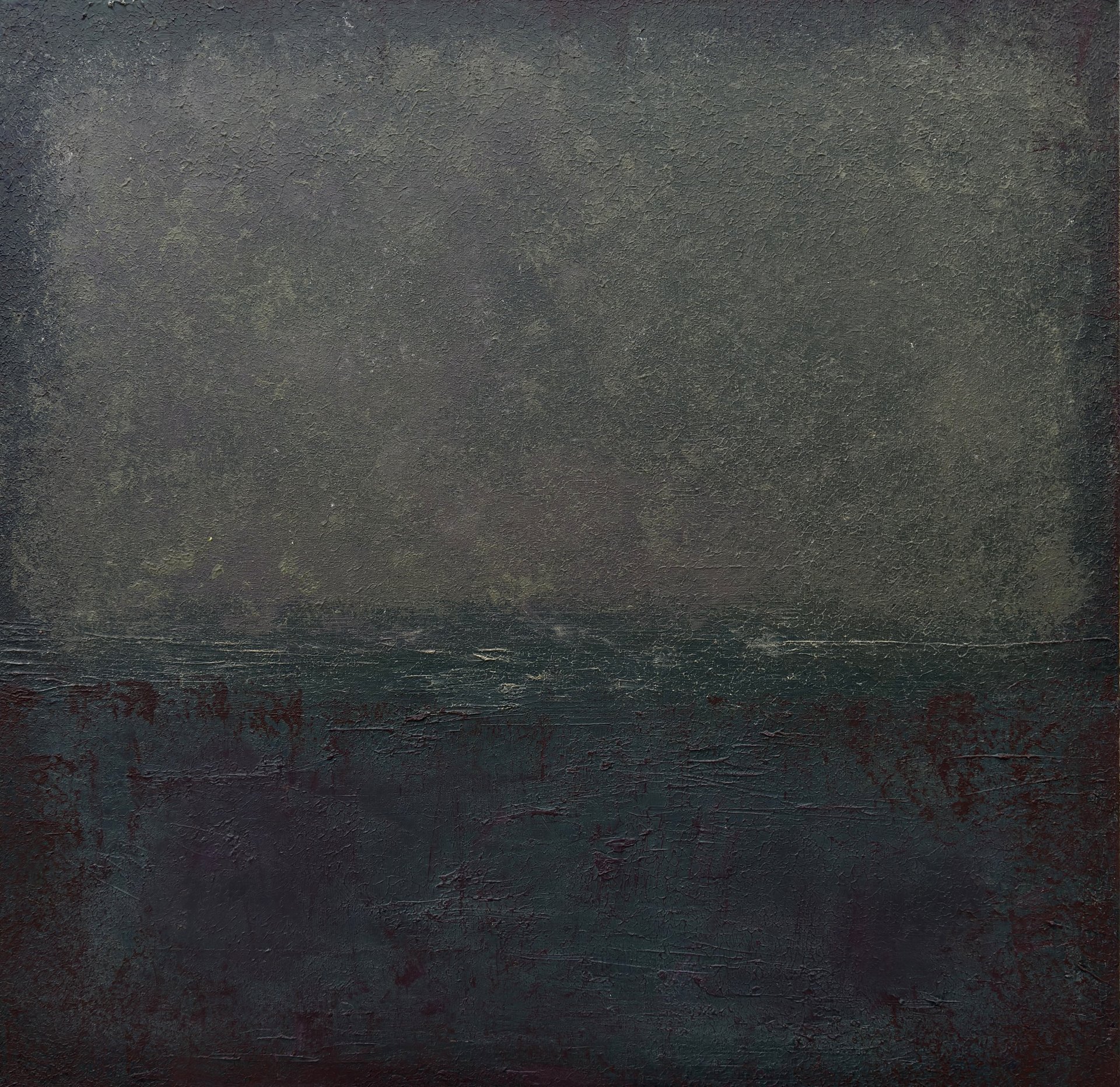 Painting depth of grass Painting by Anastasia Kozak