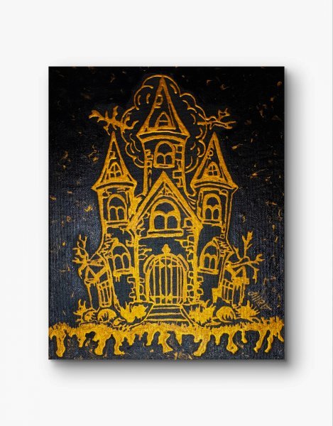 The Phantom Castle Painting by Janna Kravcova