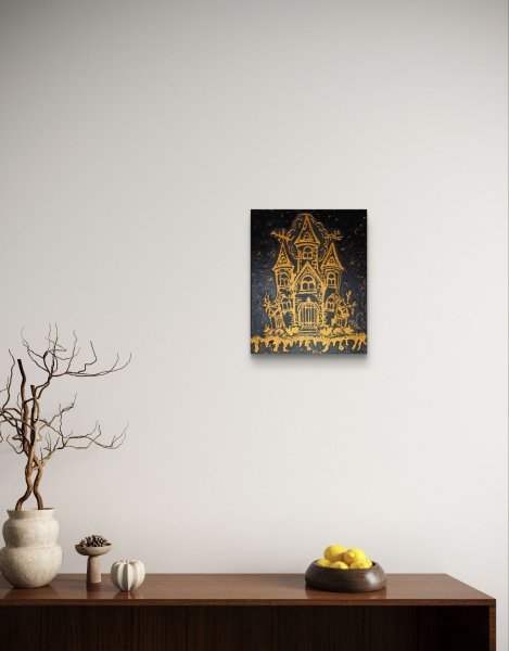 The Phantom Castle Painting by Janna Kravcova