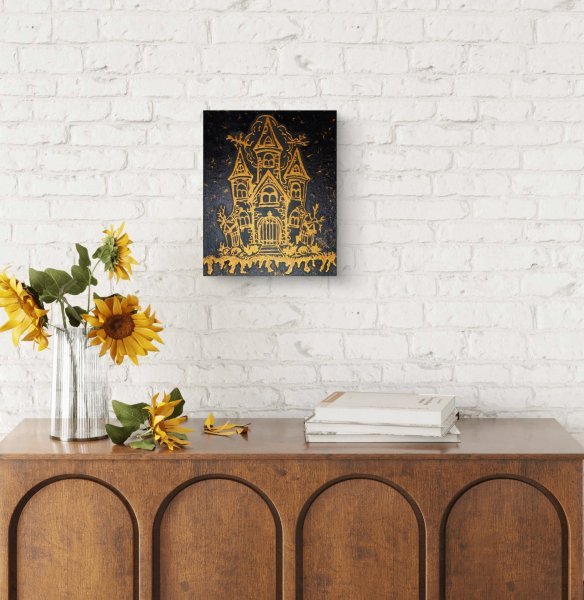 The Phantom Castle Painting by Janna Kravcova