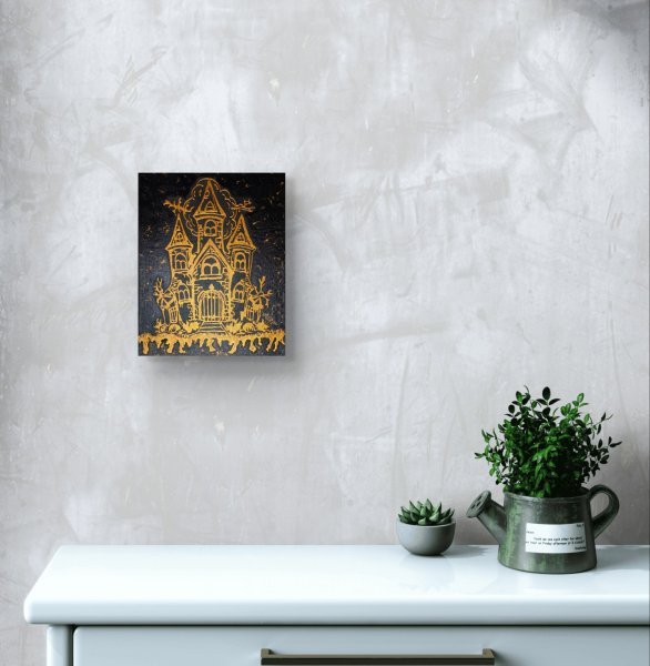 The Phantom Castle Painting by Janna Kravcova