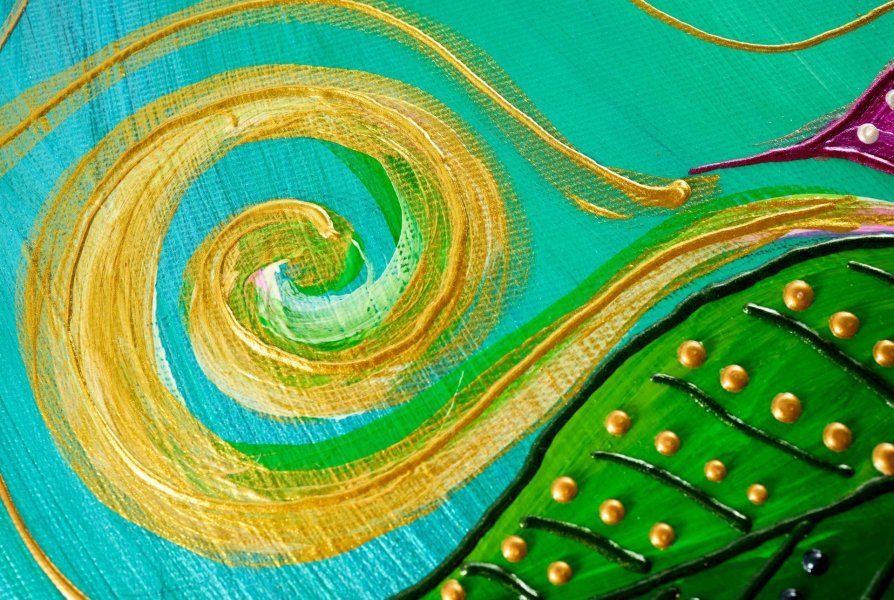 Two Flowers: Symbols of Unity Painting by Vladilena Cherednichenko