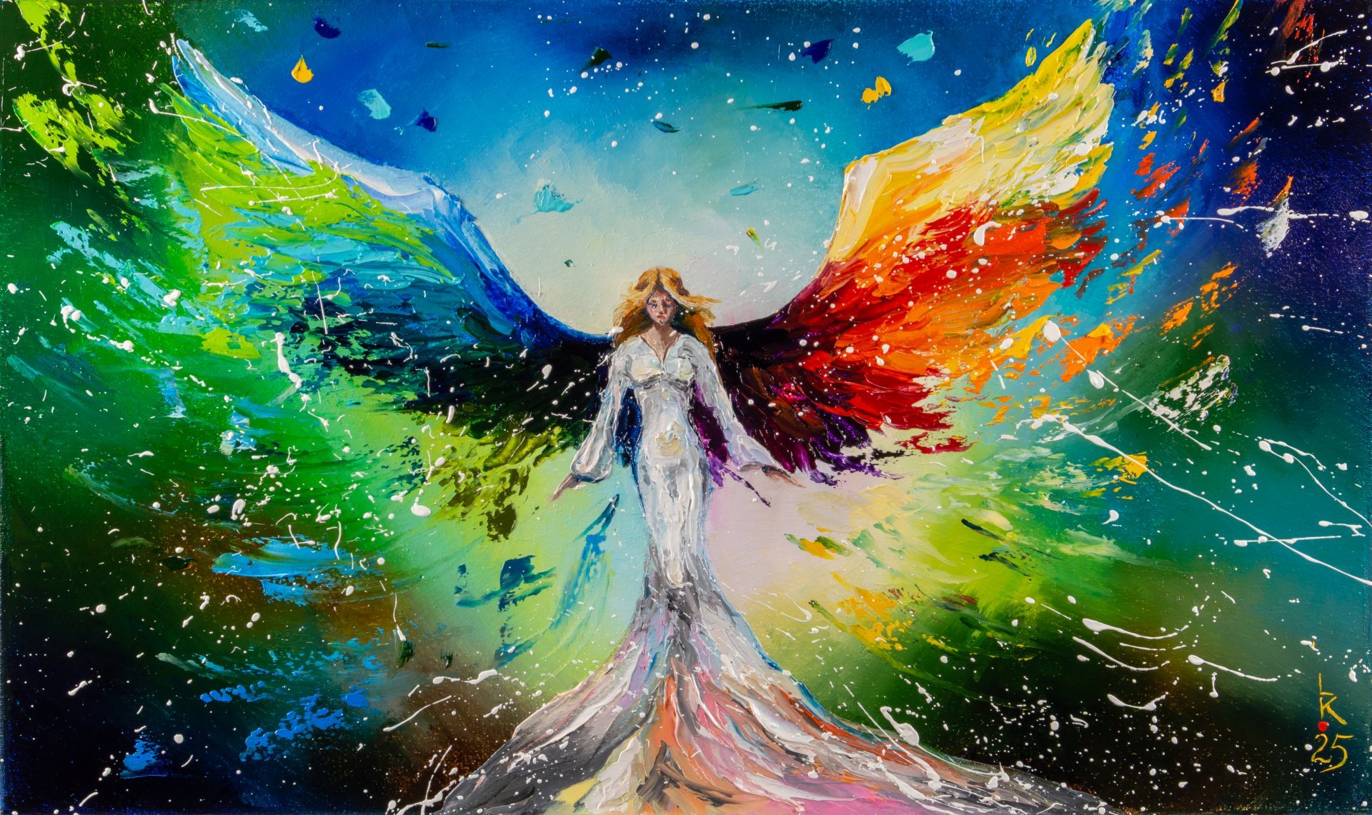 Spectrum Angel Painting by Liubov Kuptsova