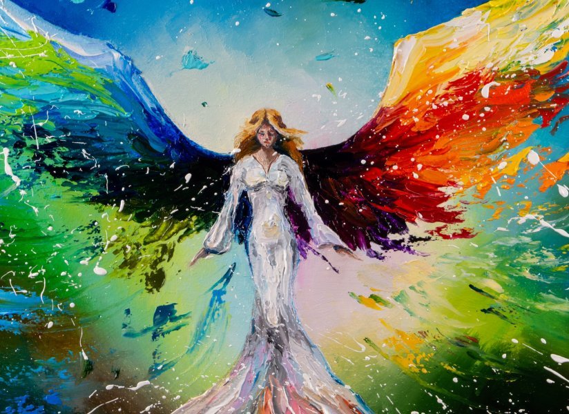 Spectrum Angel Painting by Liubov Kuptsova