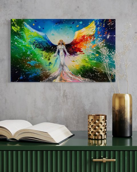 Spectrum Angel Painting by Liubov Kuptsova