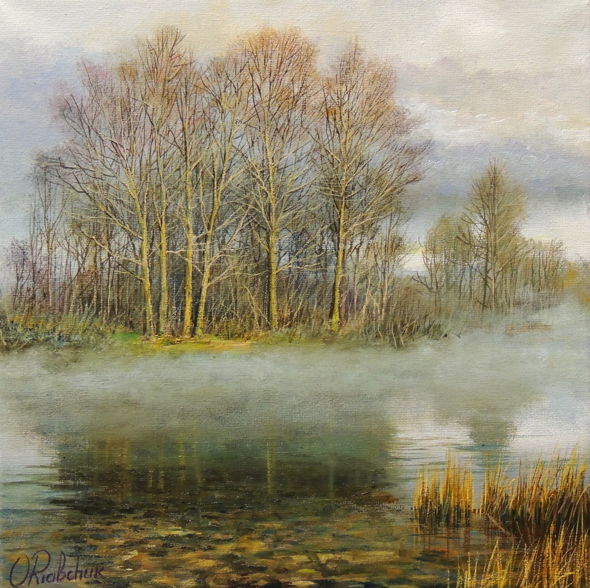 Secrets of the Fog Painting by Oleg Riabchuk